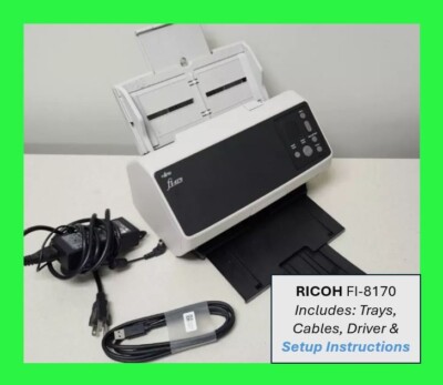 Fujitsu fi-8170 / Ricoh fi-8170 Document Scanner Tested Works Great ...