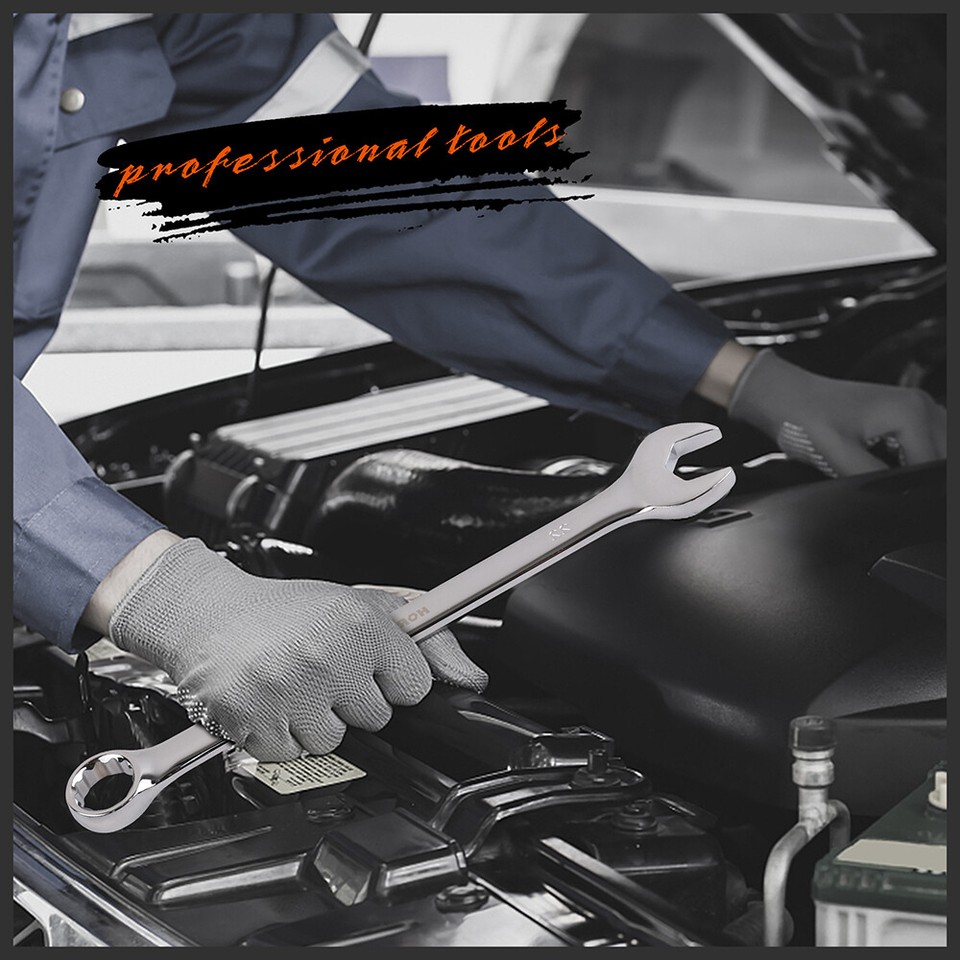 30pc Combination Wrench Set SAE 1/4"-1" Metric 8mm-22mm With Spanner Holder | eBay