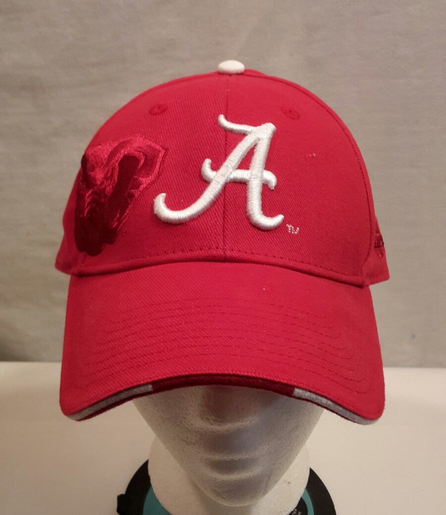 Alabama Crimson Tide BASEBALL CAP Deep Red Raised Embroidered A ...