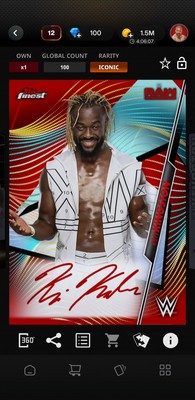 KOFI KINGSTON 2021 WWE TOPPS SLAM FINEST 21 ICONIC DIGITAL CARD ...