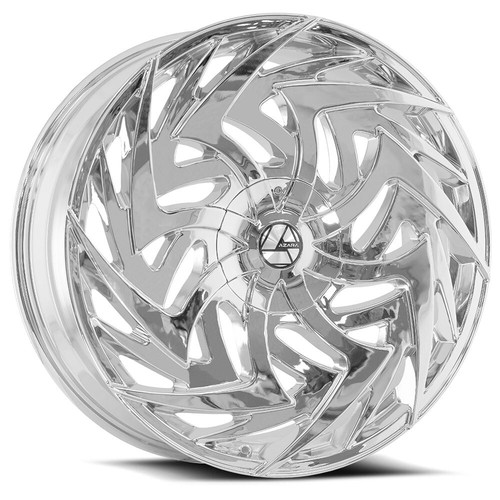 22" Azara AZA-520 Nano Chrome Wheel 22x9.5 5x115 5x120 15mm Rim | eBay