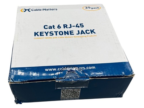 Cat 6 RJ-45 Keystone Jack 25-Pack By Cable Matters | eBay