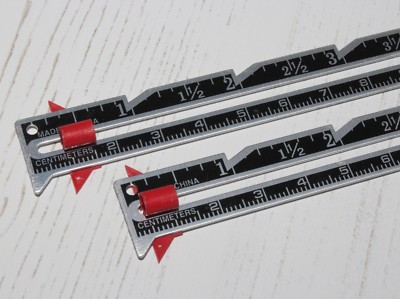 Sewing & Knitting Gauge Size Measure Ruler with Sliding Adjustable ...