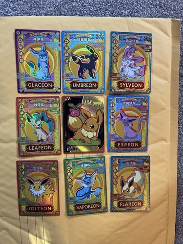 Complete Eeveelutions Set 9 Cards - Baby Eif Pokemon Chinese Eevee ...