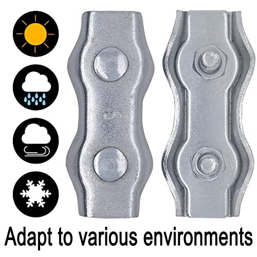 25 PCS M5 Poly Rope Connector Wires Splicer Galvanized Steel Connector ...