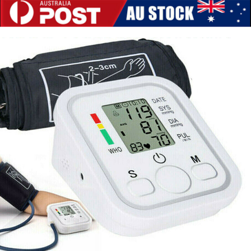 Automatic Arm Blood Pressure Monitor Large Cuff Digital Pulse Heart ...