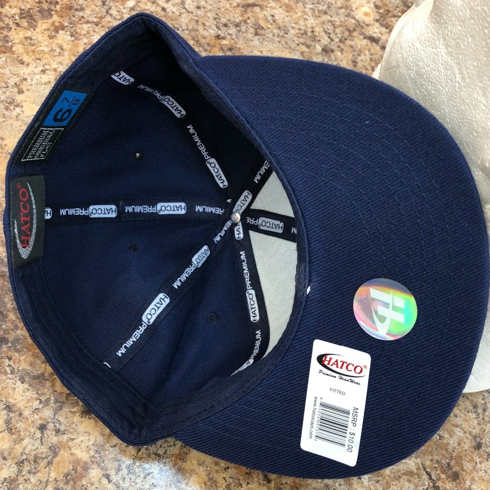 Original Plain Solid Color Fitted Cap w/Flat Bill Baseball Cap Blank ...