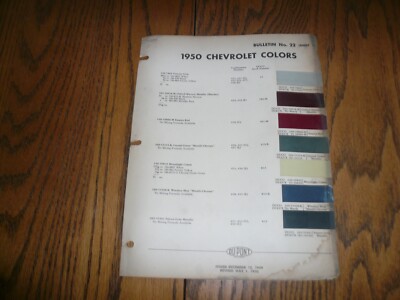 1950 Chevy DuPont Paint Chips Duco Colors - Vintage | eBay