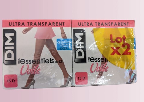 💕 Dim Essentiel Voile Taille 3 Ambre 💕2 collants ultra transparents ...