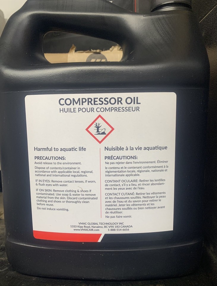VMAC High Performance Rotary Screw Air Compressor Oil 4 Liters | eBay