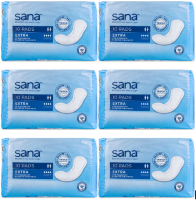 Sana Extra Incontinence Pads Bladder Weakness Triple Protection Pack of ...