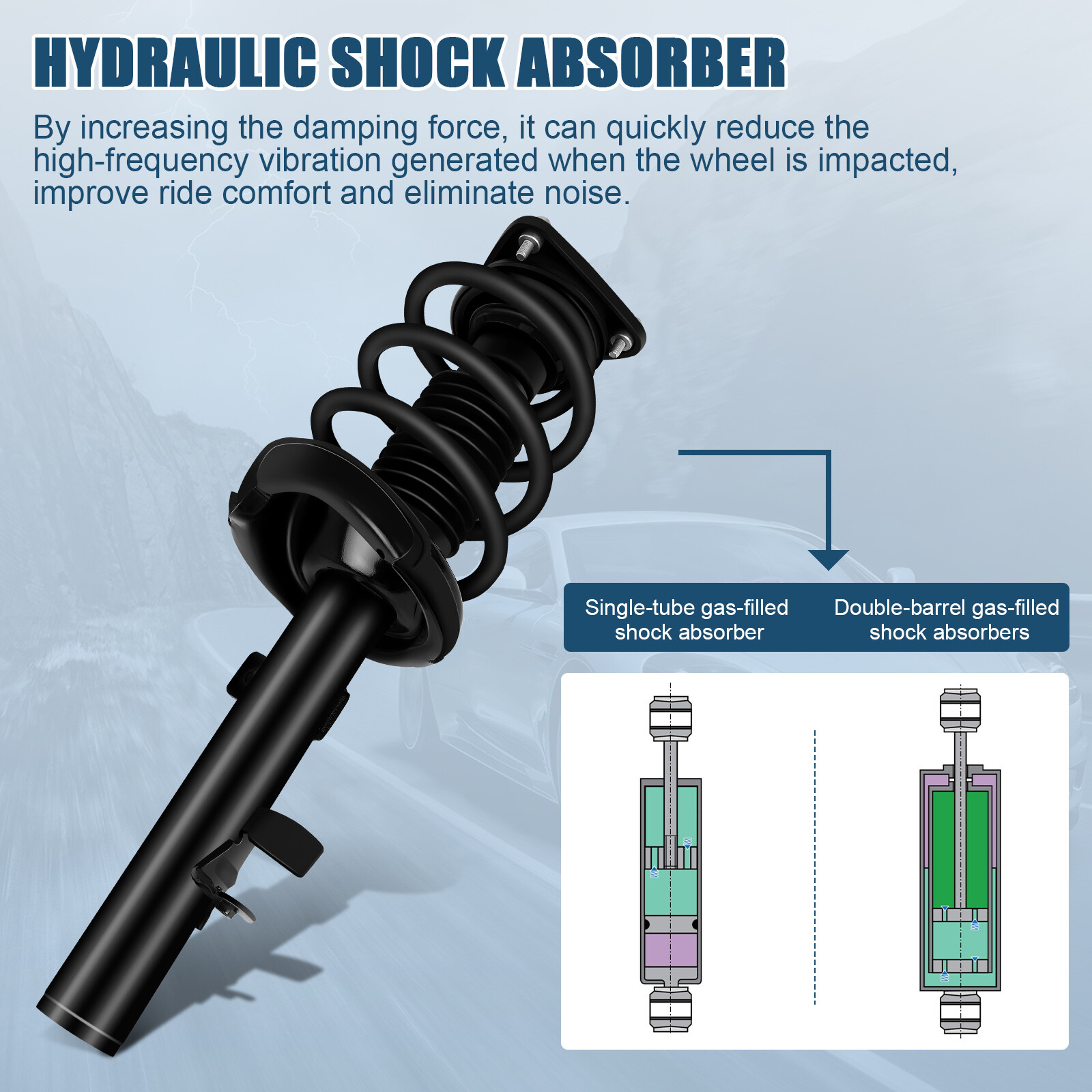 Fits 2013 Ford Escape Front Complete Shocks / Struts Coil Springs ...