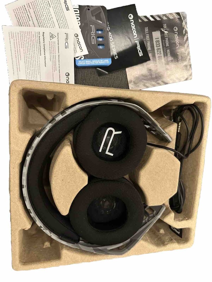 Nacon RIG 400HS Stereo Gaming Headset PlayStation xBox Switch Laptop ...