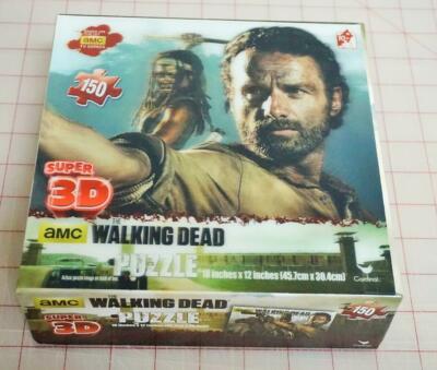 Walking Dead Super 3-D Puzzle 150 pcs Rick Michonne 18 x 12 inch AMC ...
