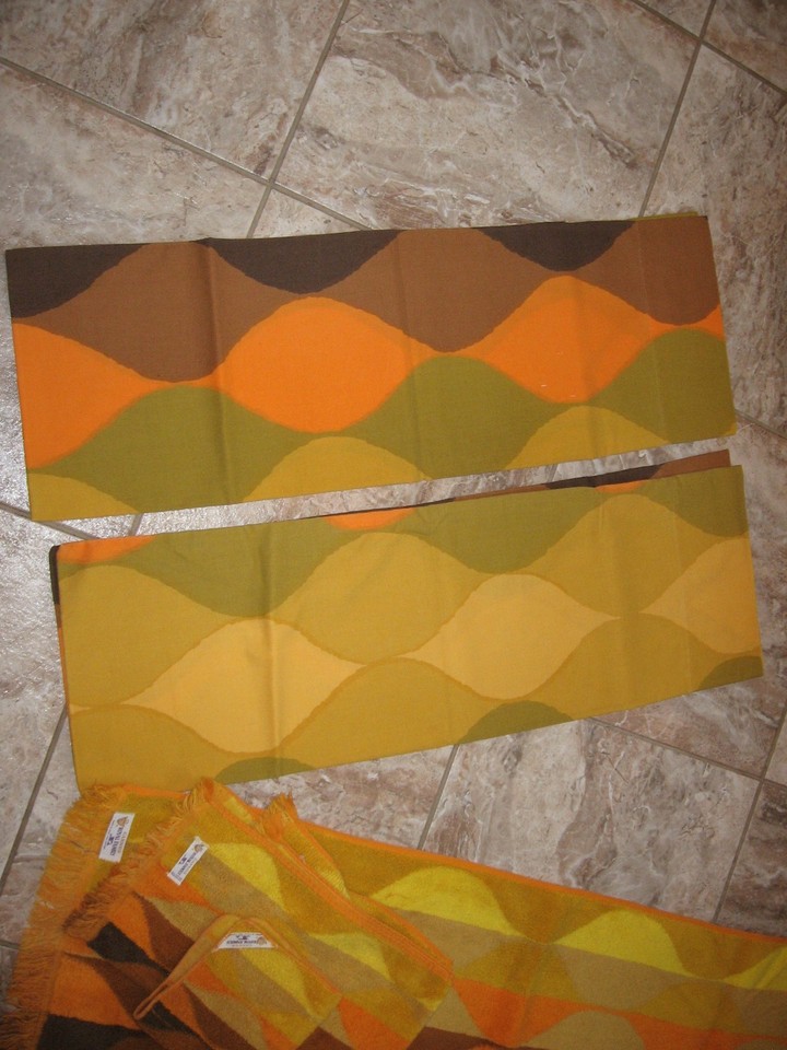 Vtg Cannon Royal Family Featherlite full Sheets towels washcloth mcm 7 ...