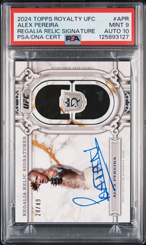 2024 Topps Royalty UFC Alex Pereira Regalia Relic Signatures RR PSA 9 ...