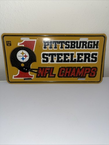 Vintage Pittsburg Steelers NFL CHAMPS Metal License Plate | eBay