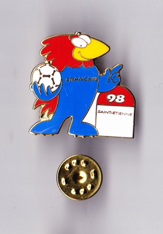 Enamel 1998 FIFA World Cup FRANCE pin badge Football Footix Canon | eBay
