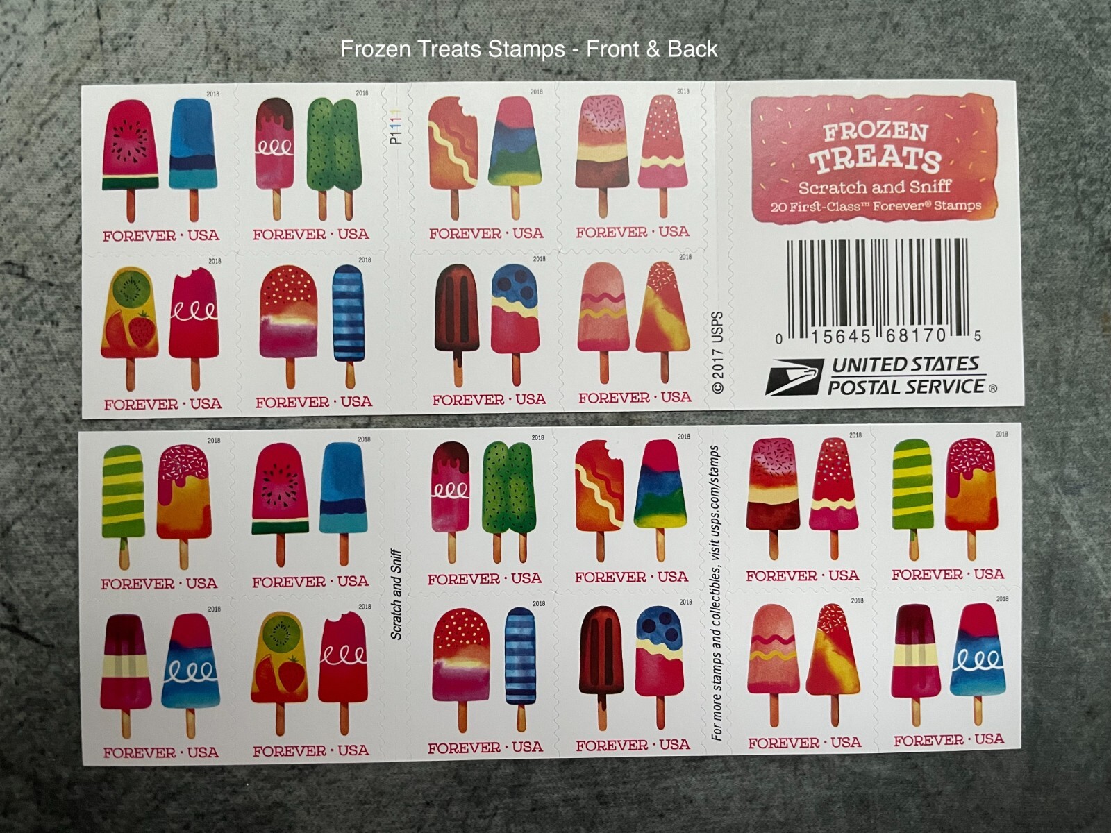 New Book of 20 Stamps – “FROZEN TREATS” – Colorful Celebration 2017 4 ...