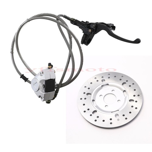 Rear Hydraulic Brake Master Caliper Assembly + Disc Rotor for 4 Wheeler ...