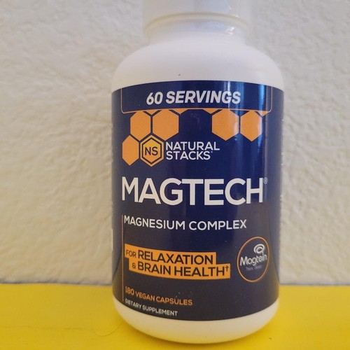 Natural Stacks MagTech Magnesium Complex 180 Vegan Capsules 60 Servings ...