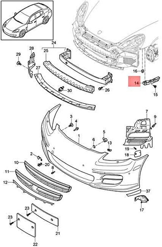 Genuine PORSCHE Panamera 970 Retaining Strip Left 97050553502 | eBay