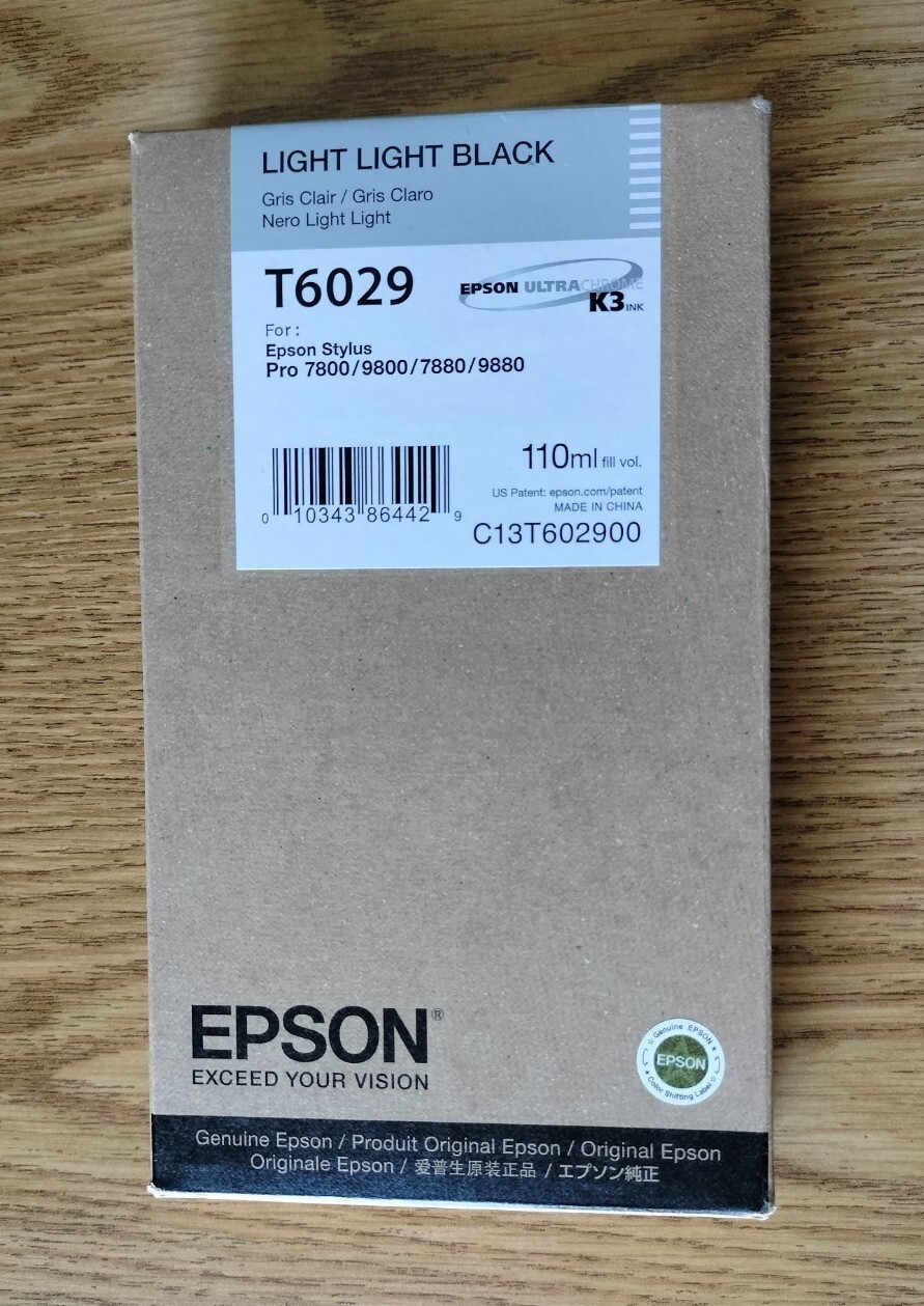 11-2021 New Genuine Epson Light Light Black T6029 Ink Stylus 7800 9800 ...