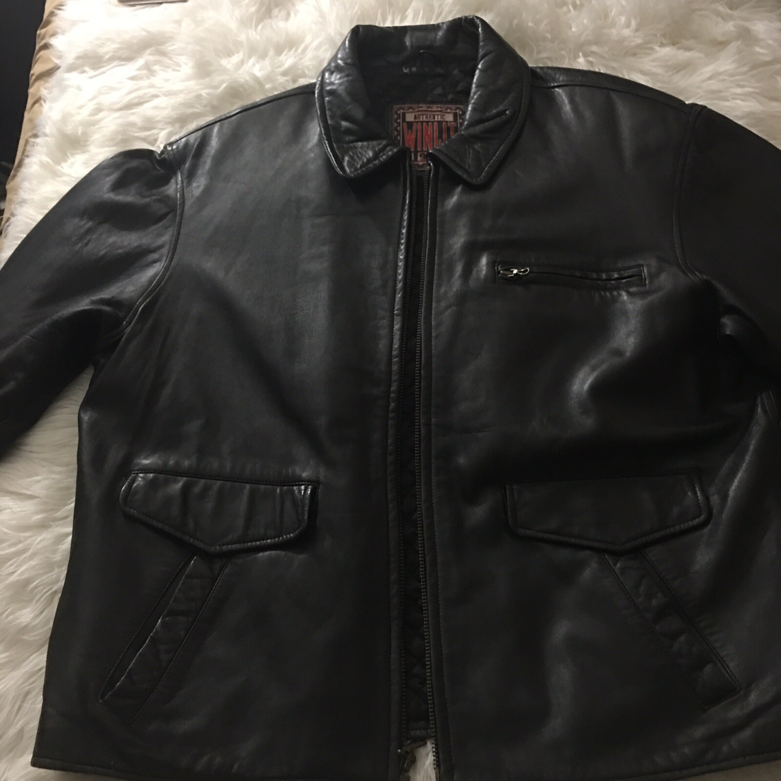 Authentic Winlit 1969 Vintage Large Leather Jacket/Co… - Gem