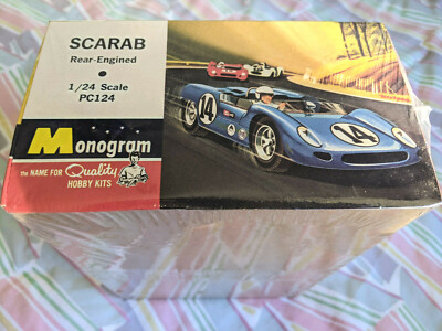 "NIB"! MONOGRAM SCARAB REAR-ENGINED RACING CAR MODEL KIT "FACTORY ...