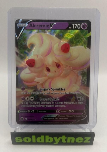 Alcremie V 022/073 - Champion's Path - Ultra Rare Holo Pokemon Card ...