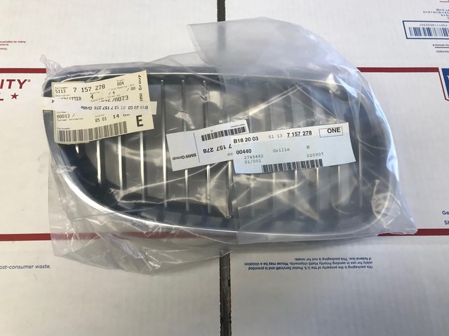 BMW 3 Series Front Right Grill Grille Chrome 51137157278 OEM A1 for ...