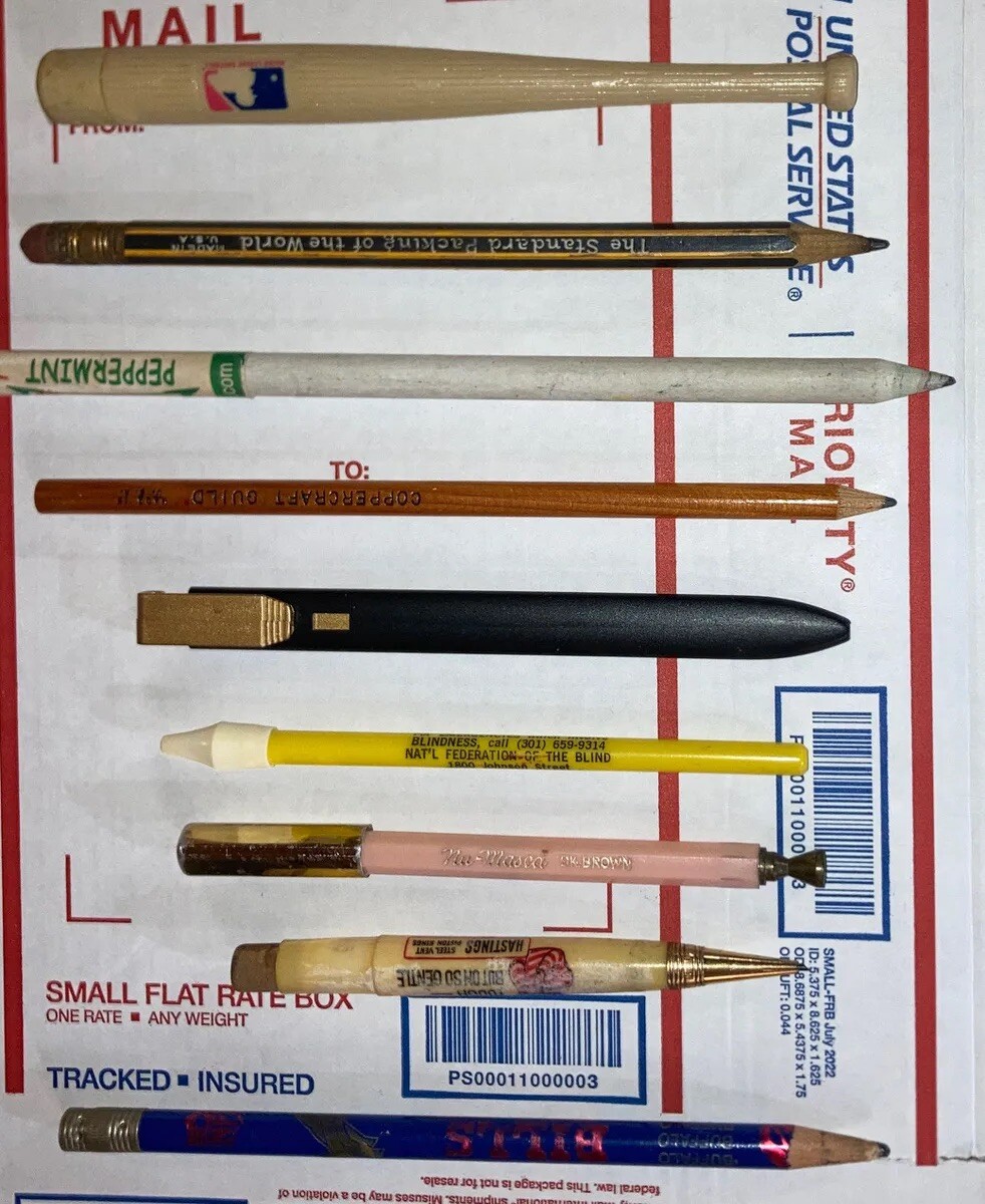 Vintage Writing Pens & Pencils MLB & More! Small Pens Too! Lot Of 9 ...