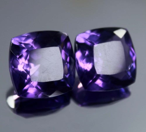20 Ct Natural Russian Purple Amethyst Cushion Cut CERTIFIED Gemstone ...