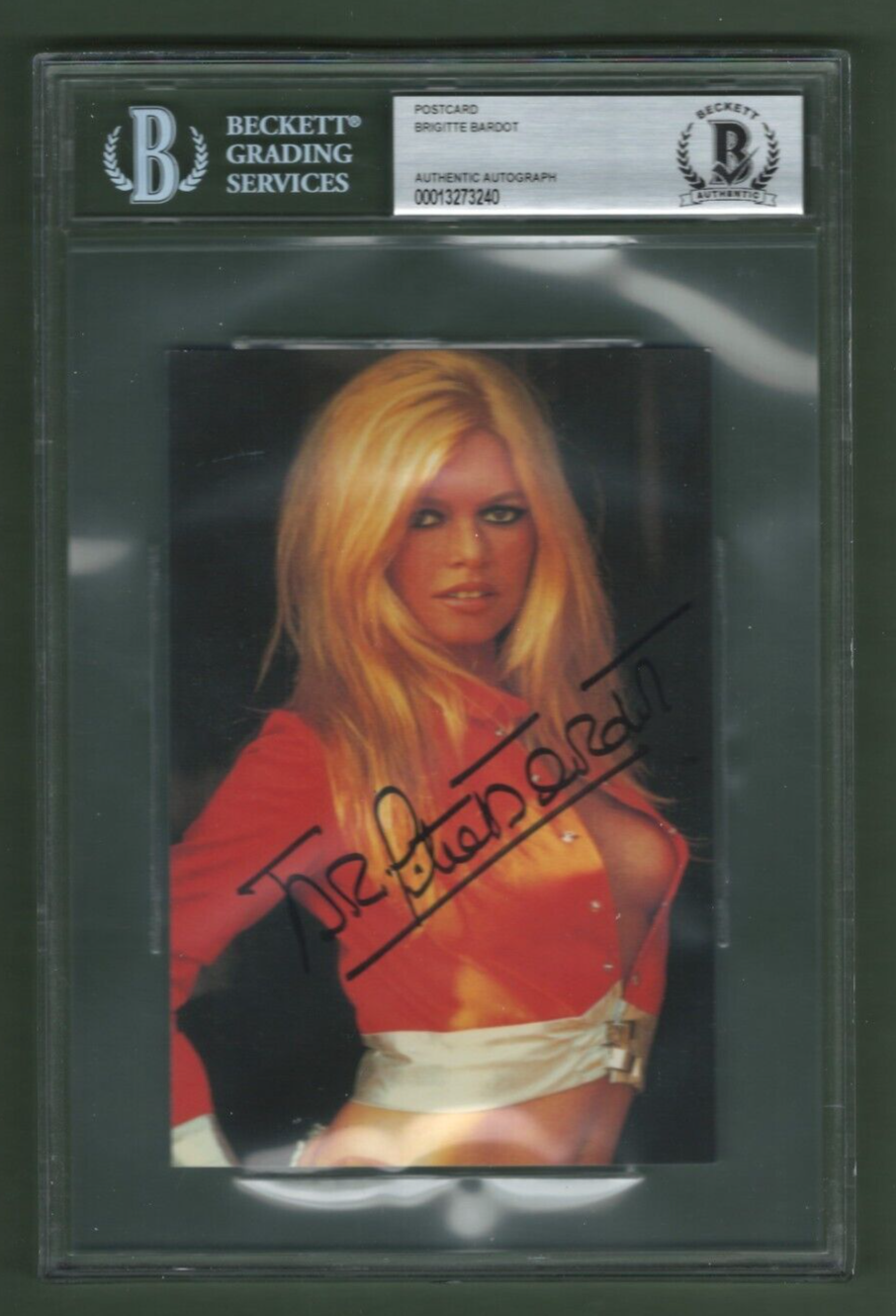 Brigitte Bardot Autographed Legendary Actress Postcard Beckett BAS ...
