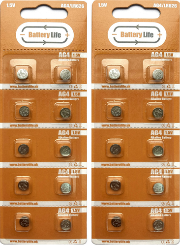 AG4 LR626 Batteries x 20 SR626SW LR66 L626 1.5V Battery Life UK ...