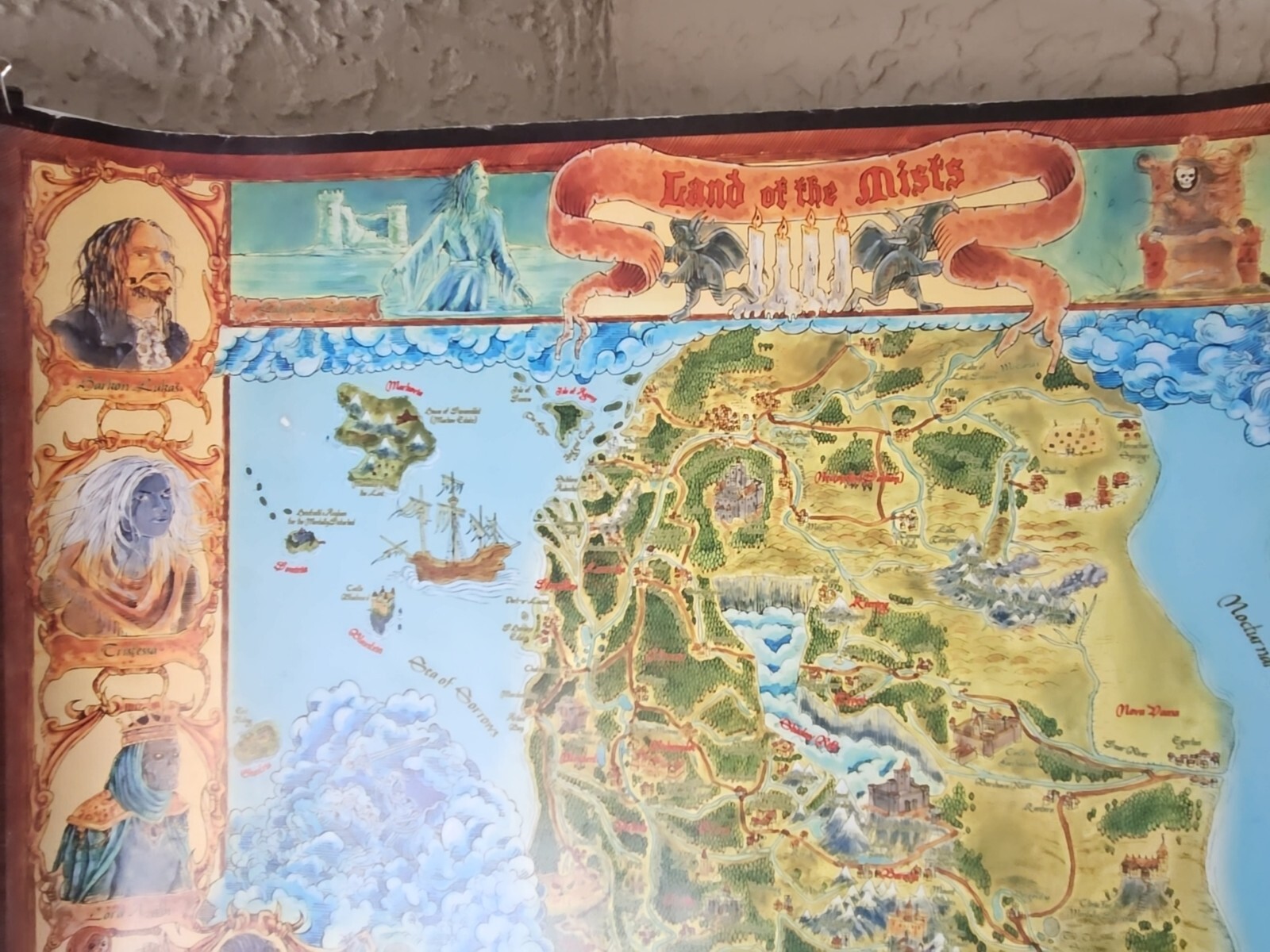 VINTAGE RAVENLOFT LAND OF THE MISTS PROMO POSTER MAP RARE AD&D 2ND ...