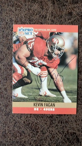1990 Pro Set Kevin Fagan #638 - San Francisco 49ers - AUTOGRAPHED! | eBay