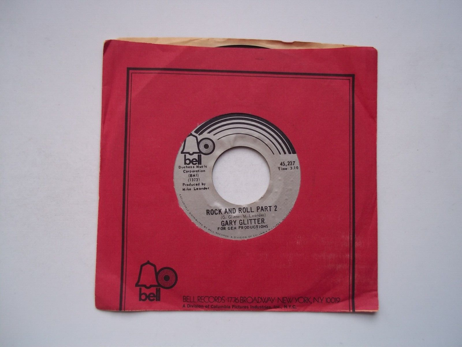 GARY GLITTER - Rock And Roll Part 2 & Part 1 (3:10 & 3:07) 45 RPM 7 ...