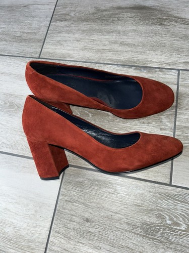 GORGEOUS RUST SUEDE BLOCK HEEL SHOES BY NEXT. SIZE 6.5. WITH TAGS. | eBay