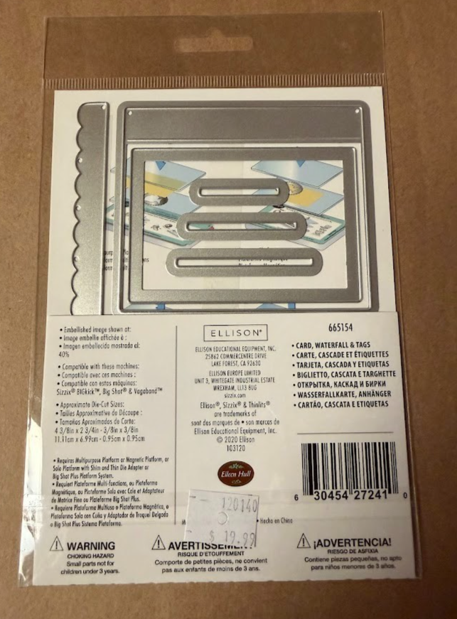NEW! Sizzix Thinlits 11pc. die set Card, Waterfall & Tags | eBay