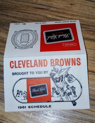 1961 Cleveland Browns Schedule from Black Label Beer | eBay