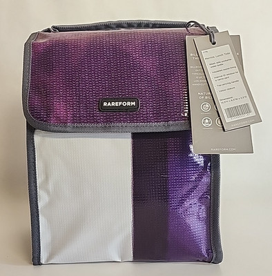 RAREFORM Merrick LUNCH TOTE Bag Recycled Billboard Vinyl Purple & White ...