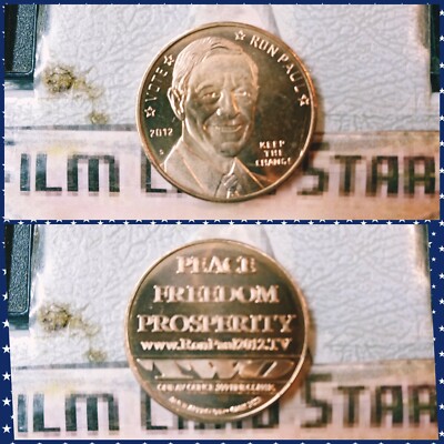 Ron Paul Liberty 2012 Peace Freedom Prosperity Copper .999 Proof Coin ...