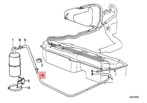 Genuine BMW E30 Activated Charcoal Filter/Tubing Vent Pipe OEM ...