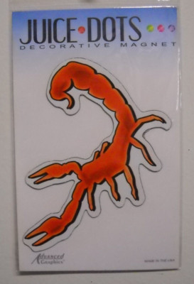 AGI Juice Dots Western Orange Scorpion White Trim Car Magnet Indoor ...