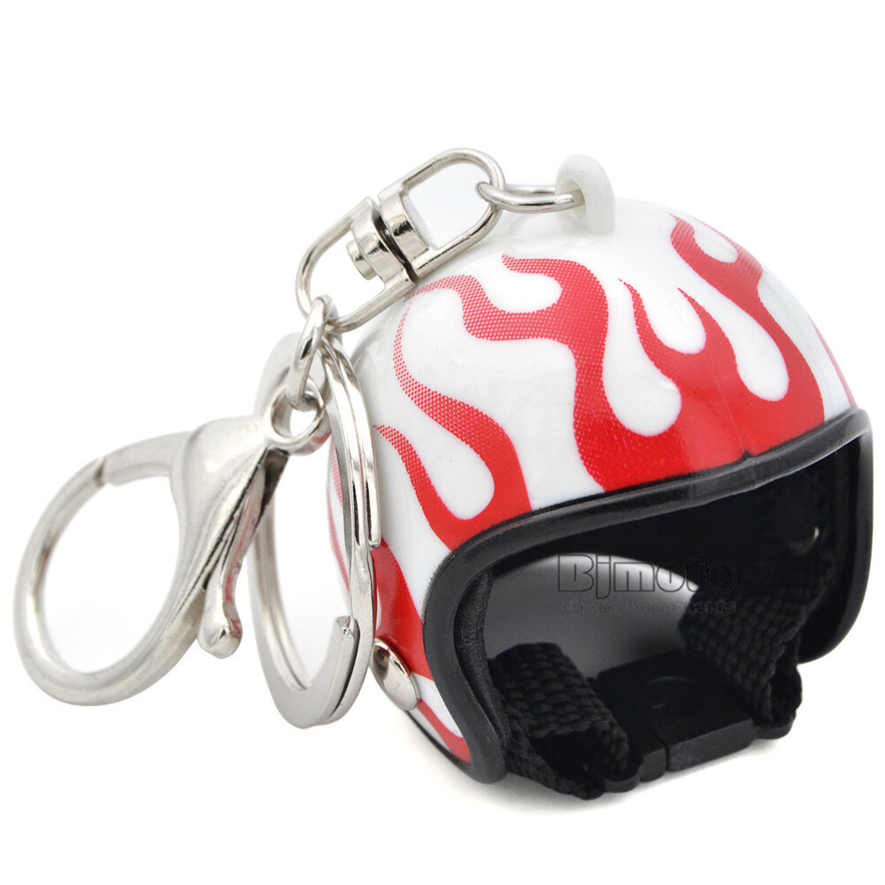 1Pcs Motorcycle Helmet Key Chain Bike Key Ring Gift Chain Ring Key Mini ...
