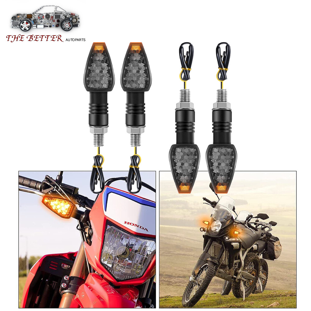 4x Turn Signal LED Indicators Dual For Sports Motorcycle Dirt Bike ...