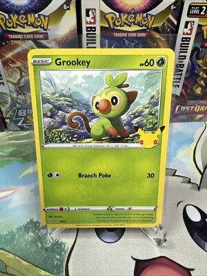 Grookey - 25th Anniversary Mcdonald’s - 8/25 - Non Holo - Pokemon Card ...
