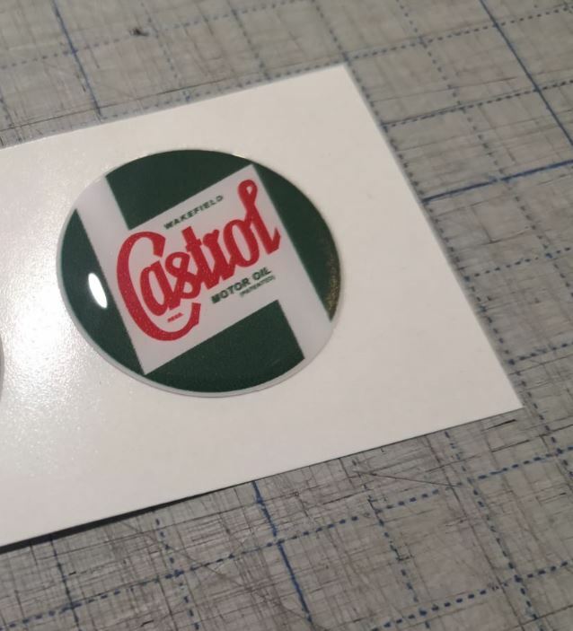 1 Adhesive Castrol Racing 30 MM Resin 3D | eBay