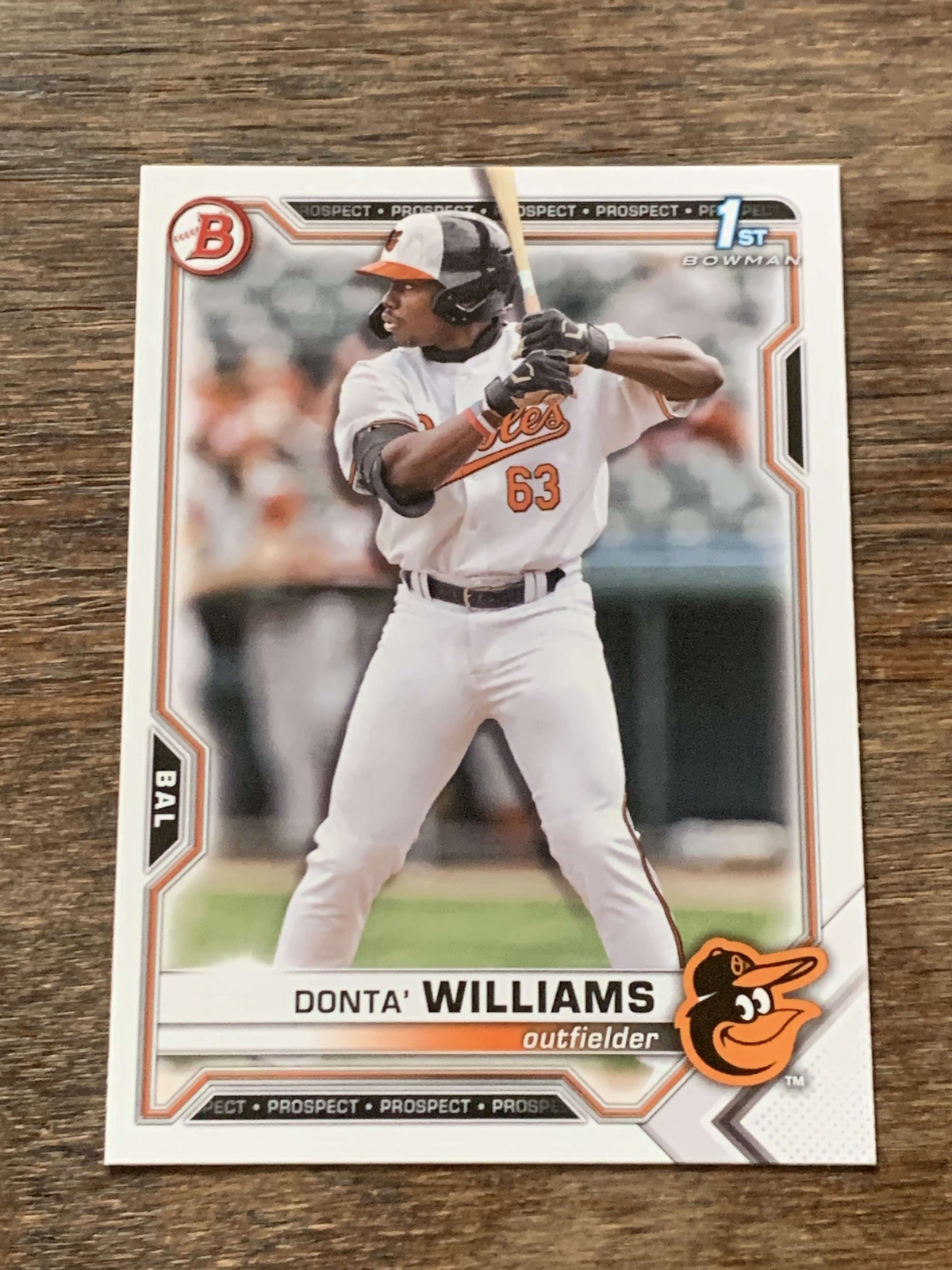 2021 Bowman Draft Donta Williams 1st Paper #BD-90 Baltimore Orioles | eBay